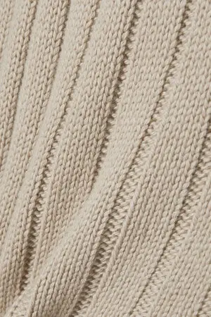 THE ROW Dejan Asymmetric Ribbed Cashmere Midi Skirt