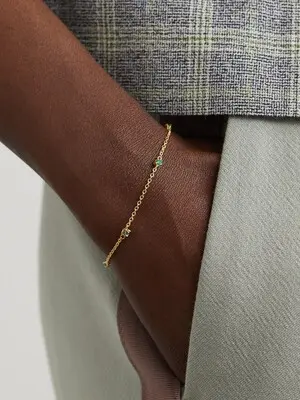JENNIFER MEYER 18-karat Emerald Bracelet