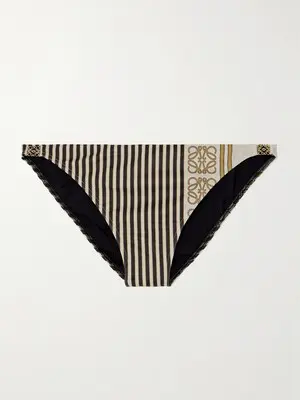 Loewe Paula's Ibiza Embellished Printed Bikini Briefs