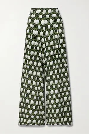 Agua Bendita Piñon Floral-print Wide-leg Pants - Multi