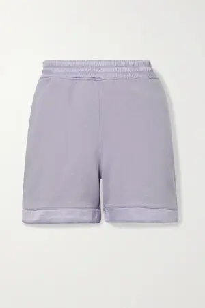 RtA Edgar Satin-trimmed Cotton-jersey Shorts