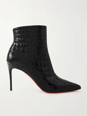CHRISTIAN LOUBOUTIN So Kate Croc-effect Patent-leather Ankle Boots
