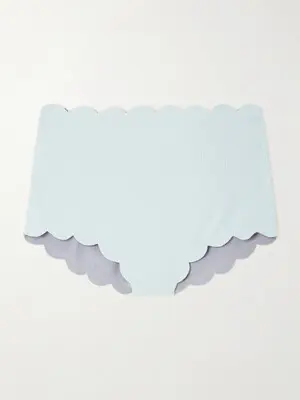 Marysia Santa Monica Reversible Scalloped Bikini Briefs - Blue