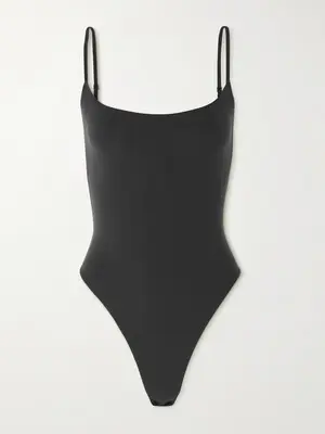 SKIMS Fits Everybody Cami Thong Bodysuit - Black
