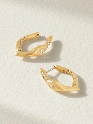 UNIFORM OBJECT Mini Axle 18-karat Diamond Earrings - Gold