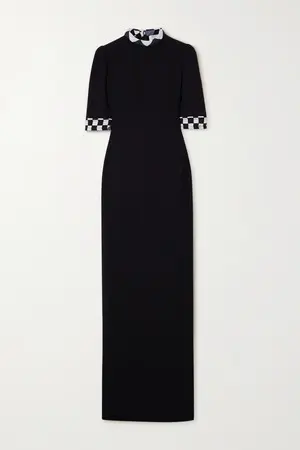 Emilio Pucci Checked Stretch-crepe Maxi Dress