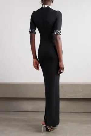 Emilio Pucci Checked Stretch-crepe Maxi Dress