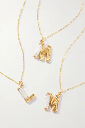 Pacharee Alphabet Charm Necklace - Gold