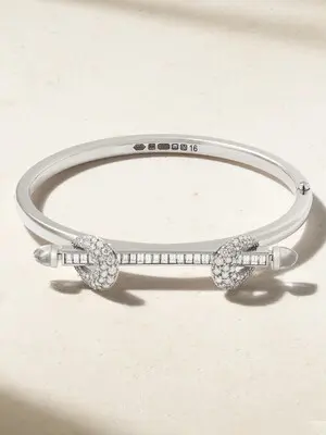ANANYA Chakra Icon Diamond And Quartz Bangle - Gold