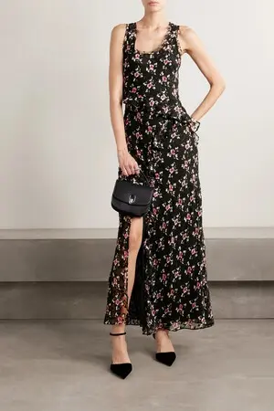LoveShackFancy Thisbe Ruffled Printed Devoré-chiffon Maxi Dress