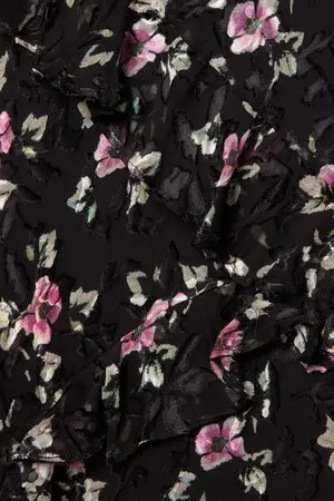 LoveShackFancy Thisbe Ruffled Printed Devoré-chiffon Maxi Dress