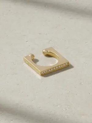 Mizuki 14-karat Diamond Ear Cuff