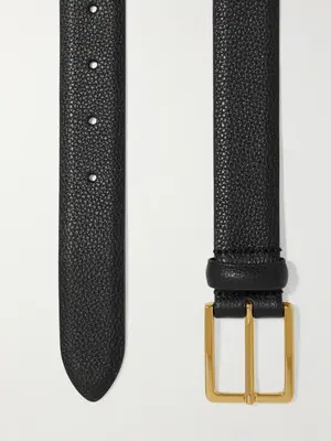 Anderson's Textured-leather Belt - Black