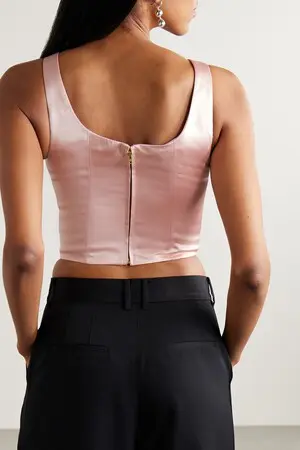 LoveShackFancy Lorelai Appliquéd Bustier Top