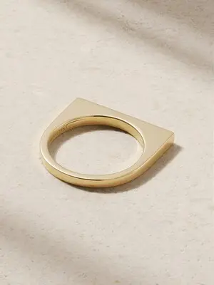 Mizuki 14-karat And Diamond Bar Ring