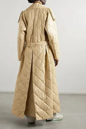 THE ROW Agathon Belted Quilted Leather Coat