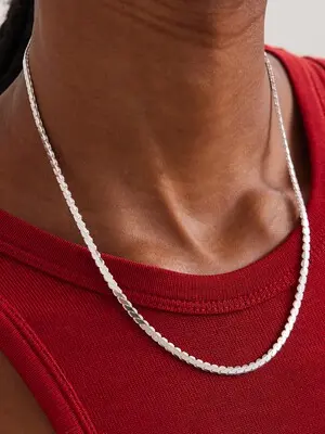 LOREN STEWART Serpentine Sterling Chain Necklace - Silver