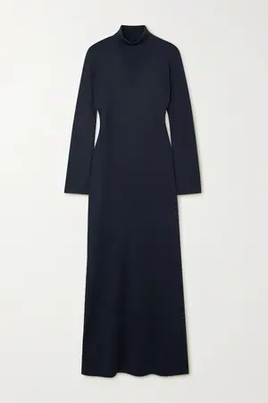 THE ROW Alicho Jersey Turtleneck Maxi Dress