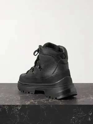 Canada Goose Journey Shell-trimmed Textured-leather Ankle Boots