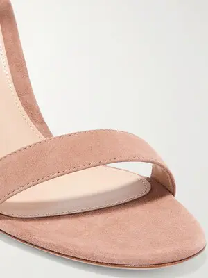GIANVITO ROSSI Portofino 85 Suede Sandals - Neutrals