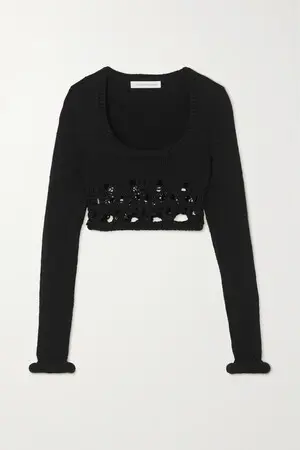Christopher Esber Crochet-knit Cropped Top