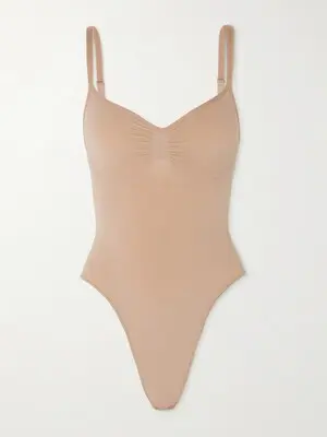 SKIMS Seamless Sculpt Thong Bodysuit - Brown