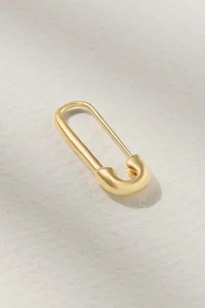 ANITA KO Safety Pin 18-karat Single Earring - Gold