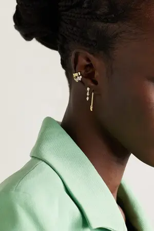 ANITA KO Safety Pin 18-karat Single Earring - Gold