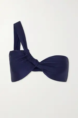 Cult Gaia Charmaine Metallic Bandeau Bikini Top - Blue