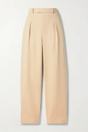 Wardrobe.NYC Hailey Bieber Pleated Wool Wide-leg Trousers