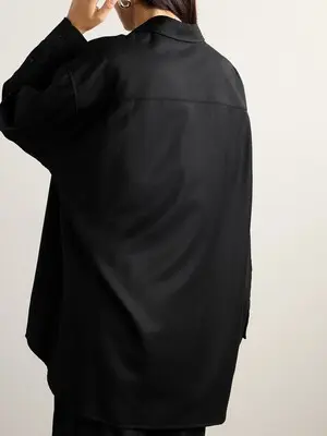 THE ROW Essentials Caroline Oversized Wool Shirt