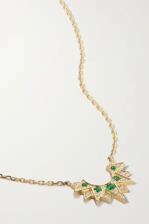 PIAGET Sunlight Rose Necklace With Emerald And Diamond - Gold