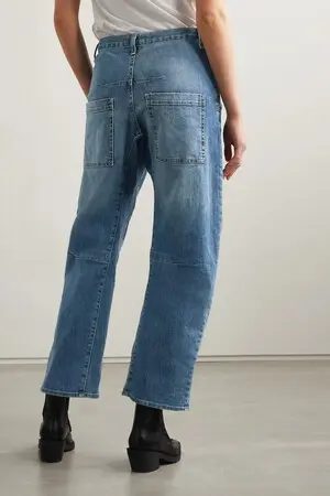 NILI LOTAN Emerson High-rise Tapered Jeans - Blue