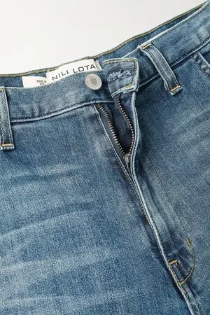 NILI LOTAN Emerson High-rise Tapered Jeans - Blue