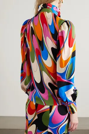 Emilio Pucci Pussy-bow Printed Blouse