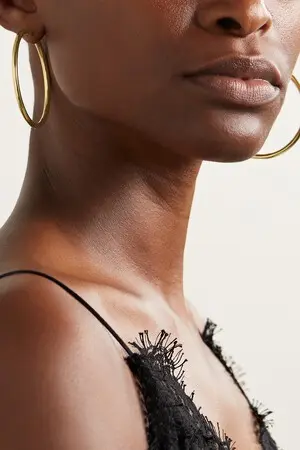 ANITA KO Large 18-karat Hoop Earrings
