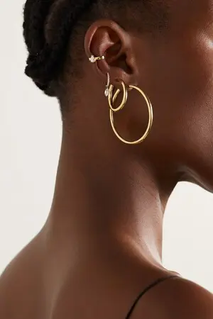ANITA KO Large 18-karat Hoop Earrings