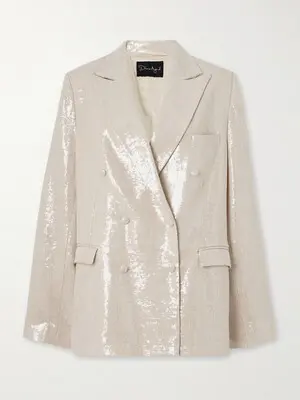 DIMA AYAD Sequined Gauze Blazer