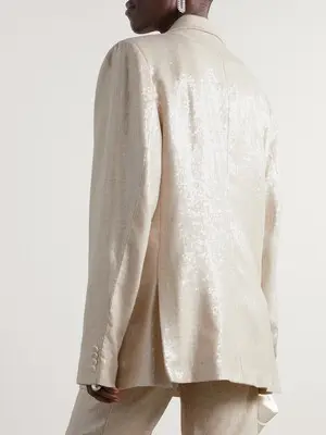 DIMA AYAD Sequined Gauze Blazer