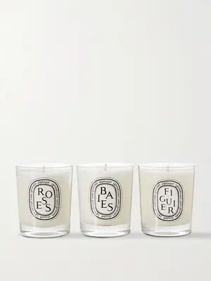 DIPTYQUE Set Of Three Scented Candles, 3 X 70g - White