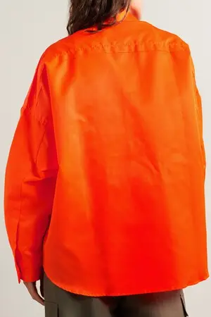 THE FRANKIE SHOP Perla Oversized Shirt - Orange