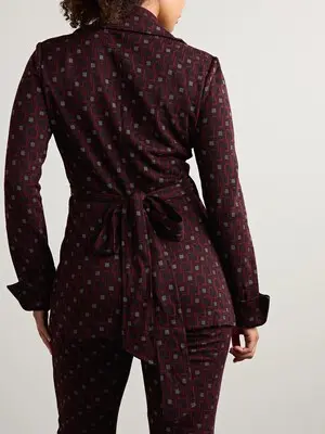 Diane Von Furstenberg Sheree Jacquard-woven Wrap Top