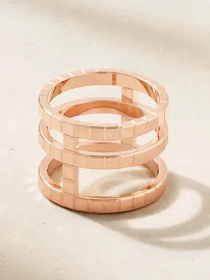 Chopard Ice Cube 18-karat Rose Diamond Ring