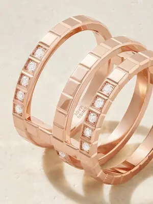 Chopard Ice Cube 18-karat Rose Diamond Ring