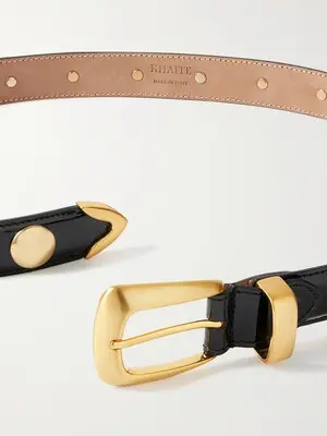 Khaite Benny Patent-leather Belt