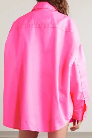 THE FRANKIE SHOP Perla Oversized Woven Shirt - Pink