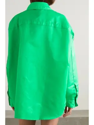 THE FRANKIE SHOP Perla Oversized Woven Shirt