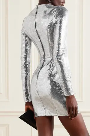 Dolce & Gabbana Sequined Tulle Mini Dress