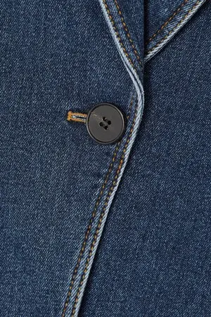 Alexander McQueen Deconstructed Denim Blazer