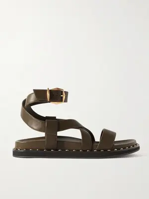 JIMMY CHOO Blaise Stud-embellished Leather Sandals